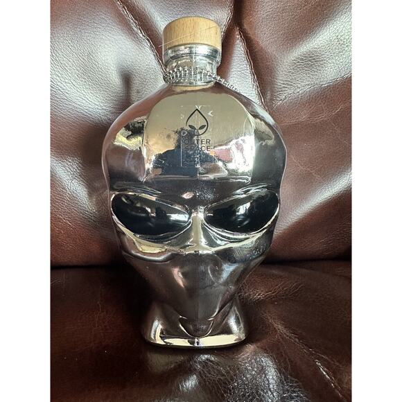 Outer Space Vodka | Art | Outer Space Vodka Chrome Glass Bottle Alien ...